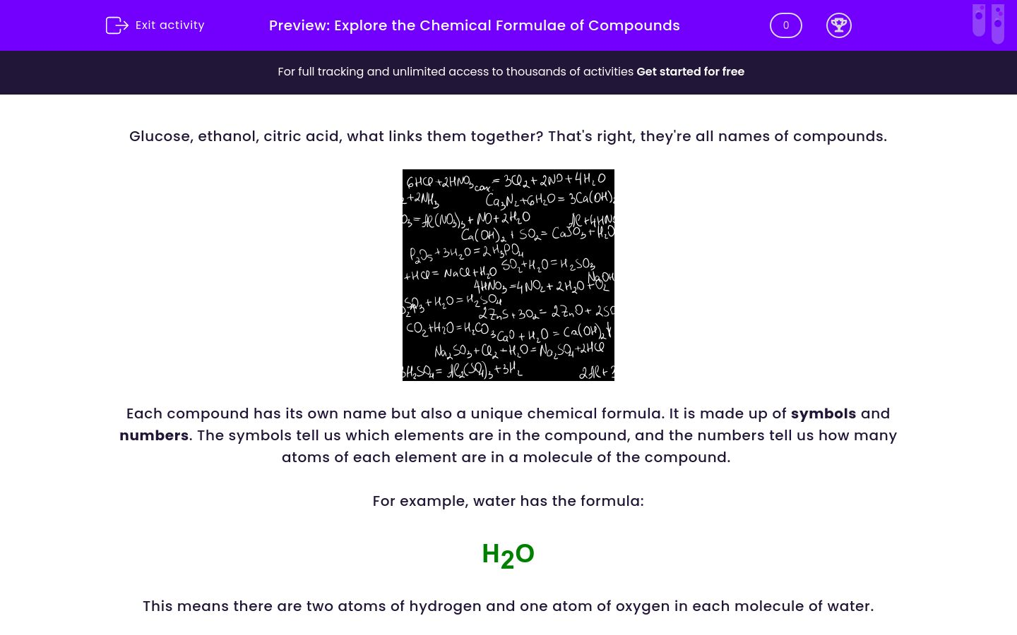 Explore the Chemical Formulae of Compounds Worksheet - EdPlace