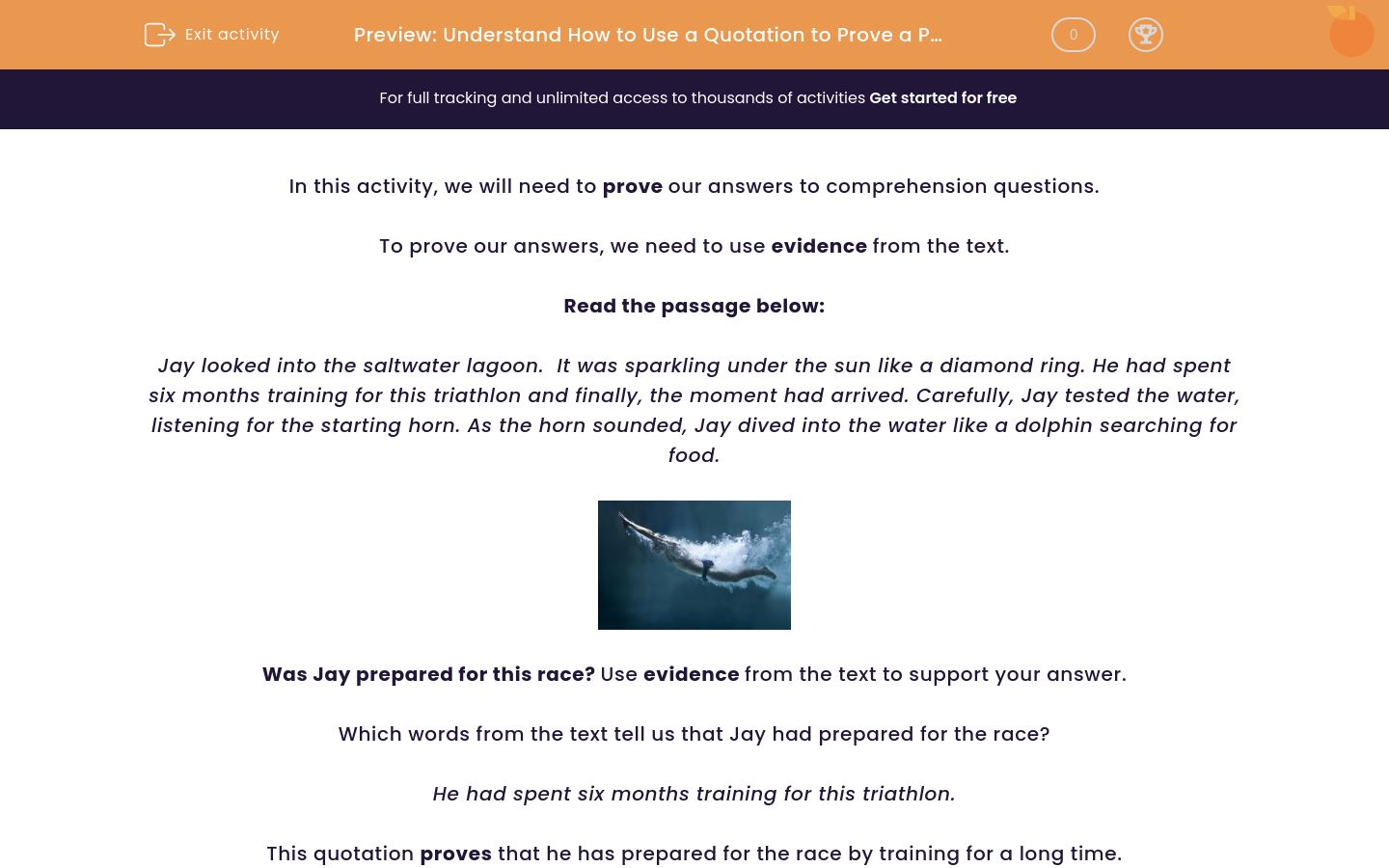 Understand How to Use a Quotation to Prove a Point Worksheet - EdPlace