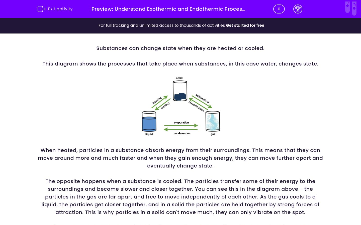 Understand Exothermic and Endothermic Processes in Changes of State ...