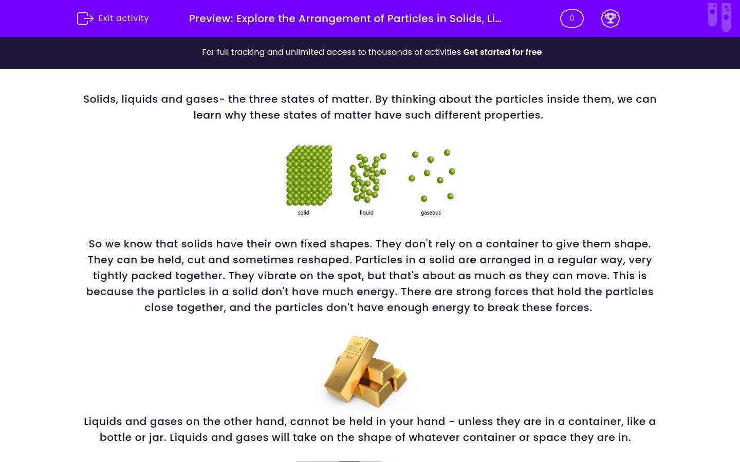 Explore the Arrangement of Particles in Solids, Liquids and Gases ...