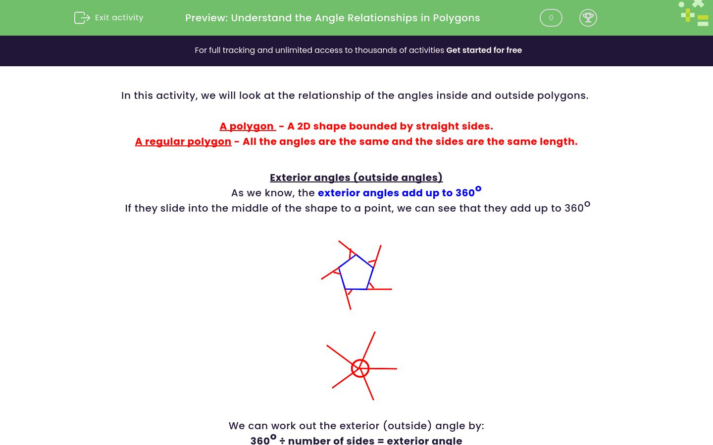 Understand the Angle Relationships in Polygons Worksheet - EdPlace