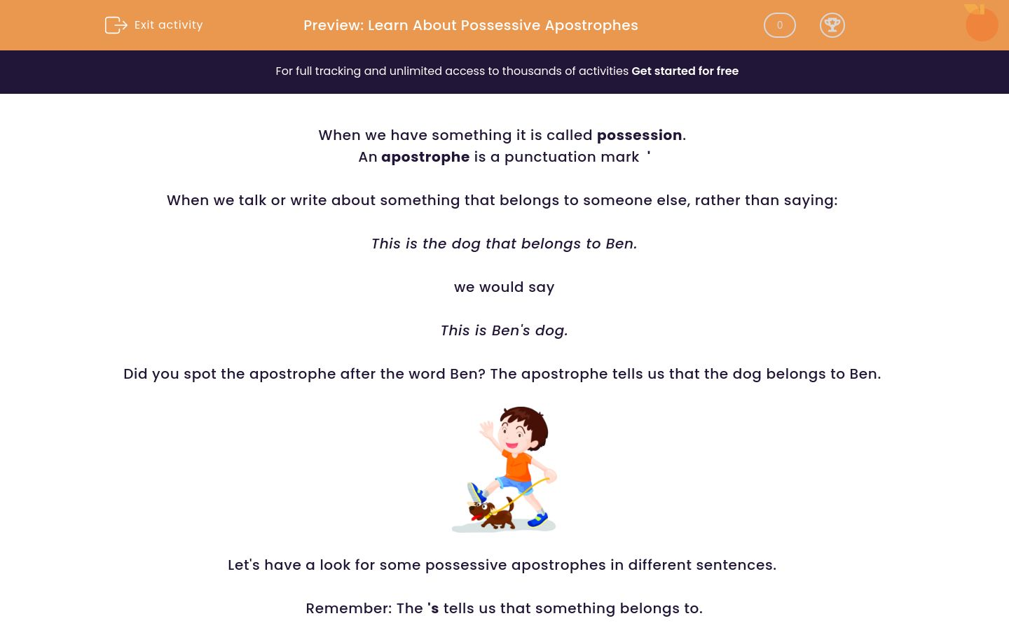 Learn About Possessive Apostrophes Worksheet - EdPlace
