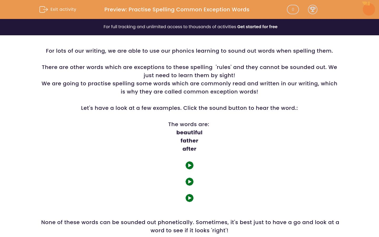 Practise Spelling Common Exception Words Worksheet - EdPlace