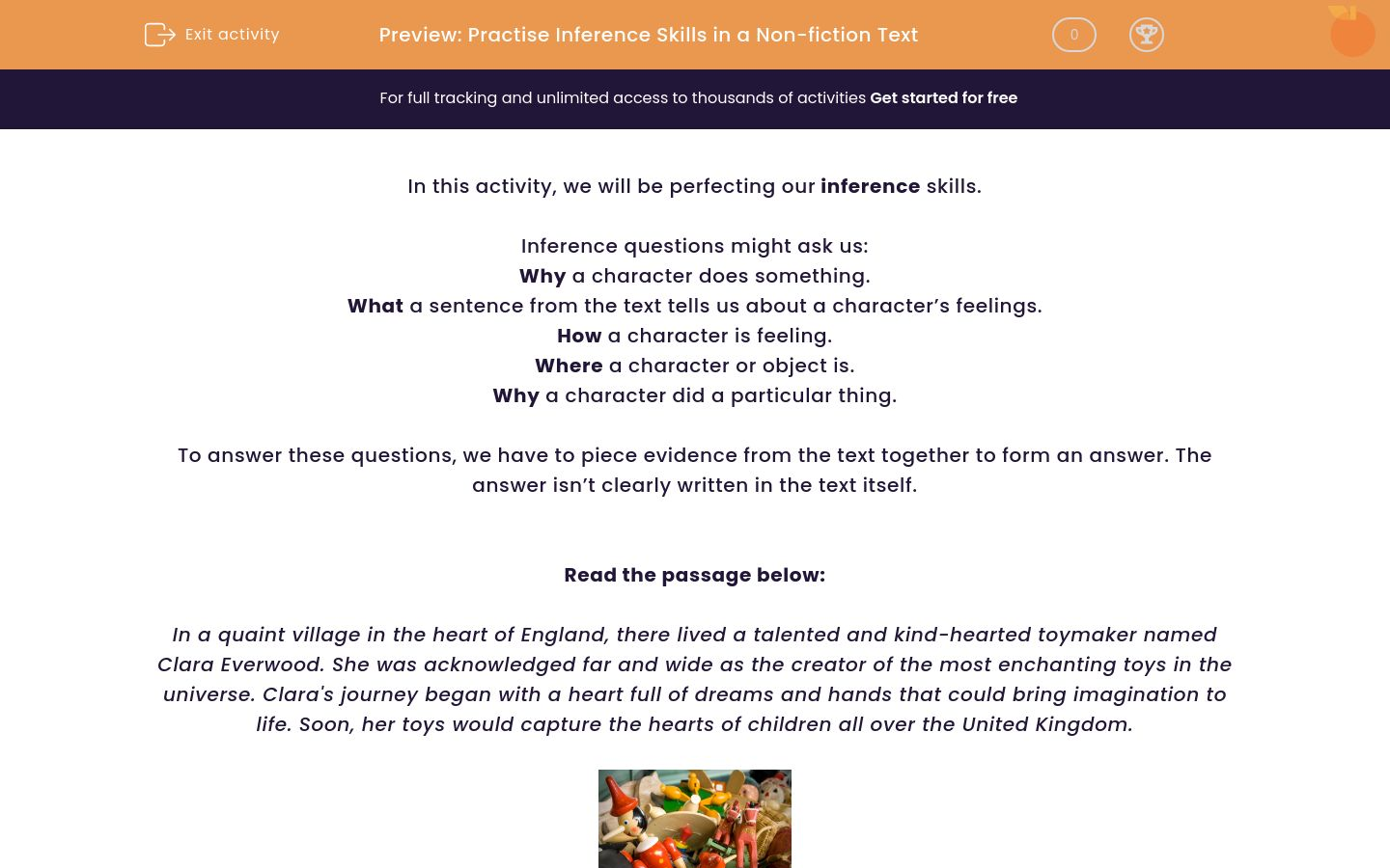 Practise Inference Skills in a Non-fiction Text Worksheet - EdPlace