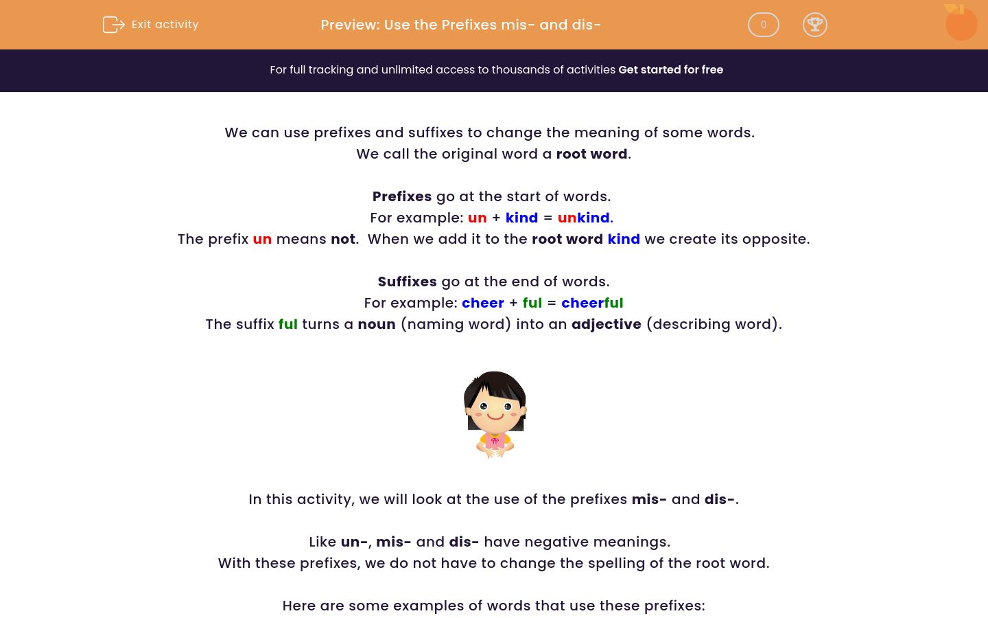 Use the Prefixes mis- and dis- Worksheet - EdPlace