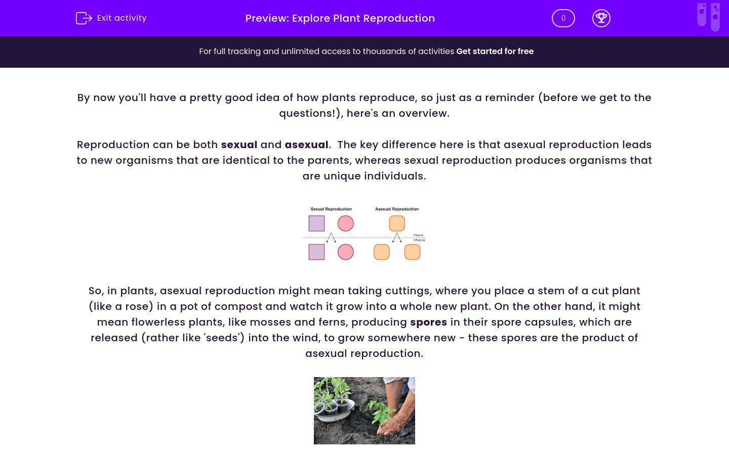 Explore Plant Reproduction Worksheet - EdPlace