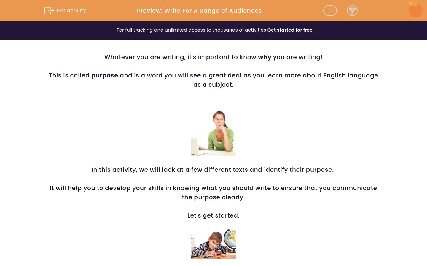 Write For A Range of Audiences Worksheet - EdPlace