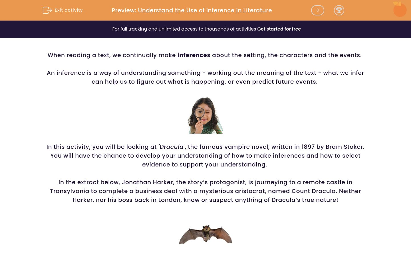 Understand the Use of Inference in Literature Worksheet - EdPlace