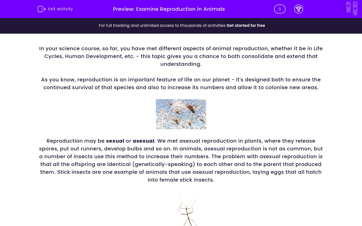 Examine Reproduction in Animals Worksheet - EdPlace