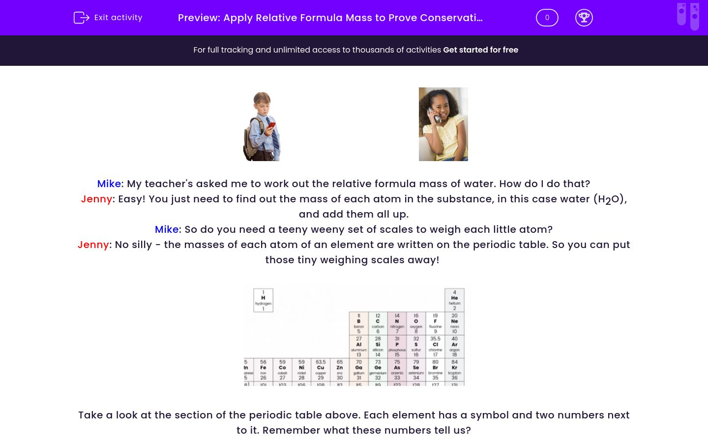 Apply Relative Formula Mass to Prove Conservation of Mass in Reactions ...