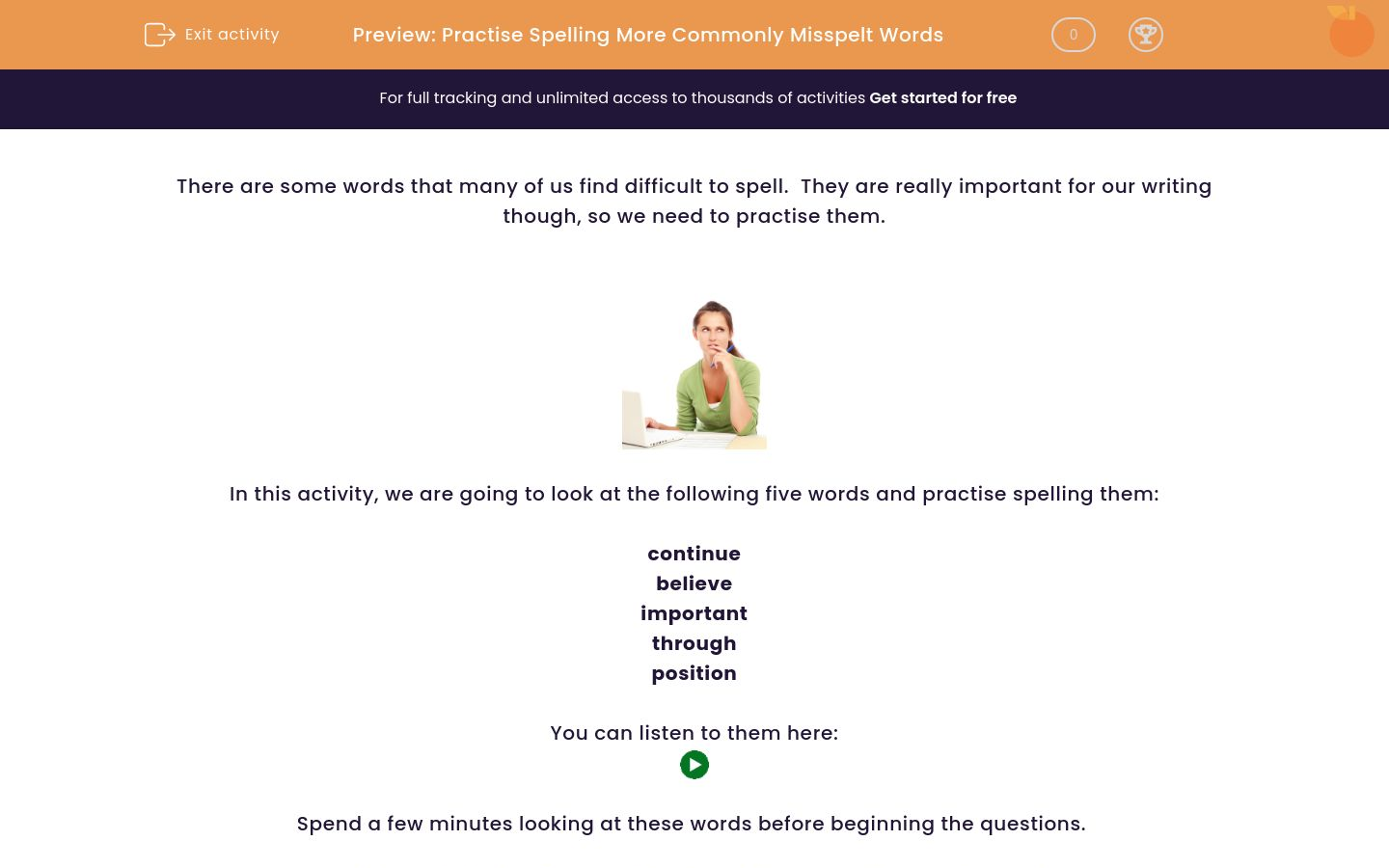 Practise Spelling More Commonly Misspelt Words Worksheet - EdPlace