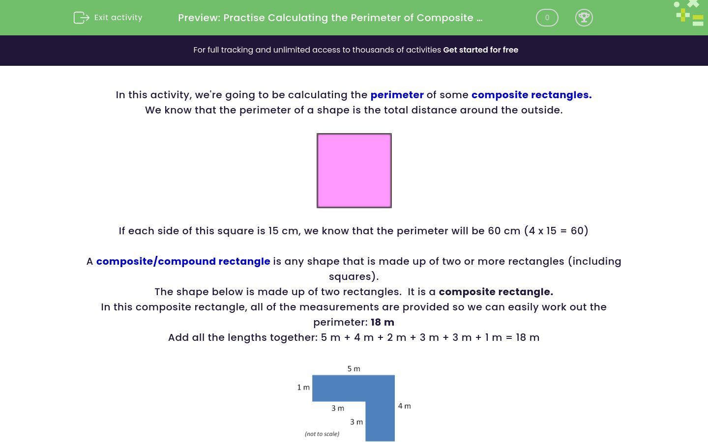 Practise Calculating the Perimeter of Composite Shapes Worksheet - EdPlace