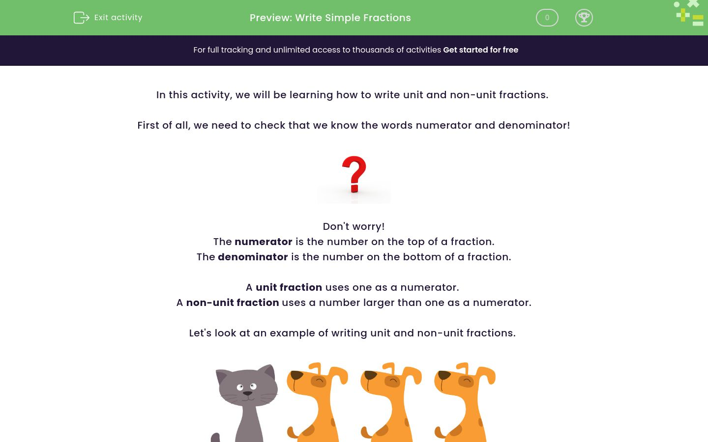 Write Simple Fractions Worksheet - EdPlace
