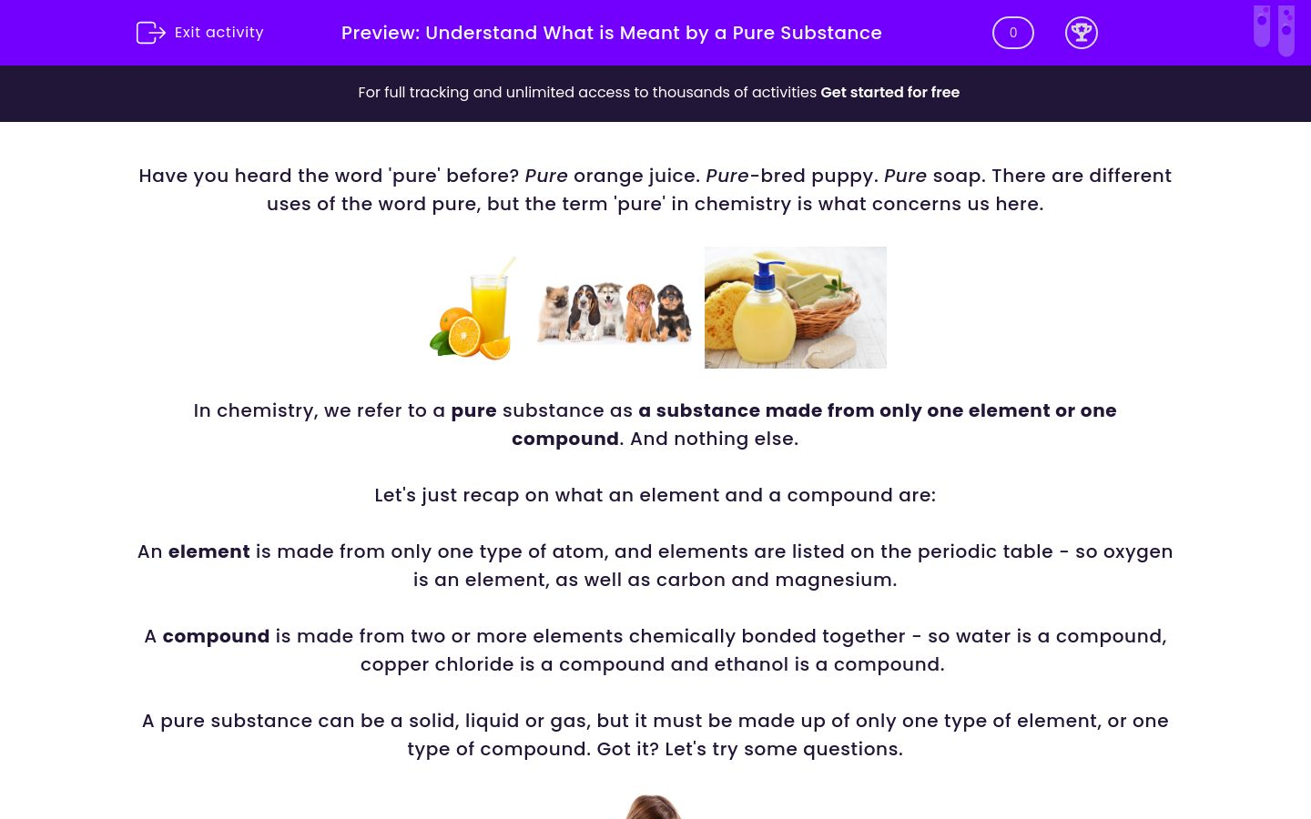 Understand What is Meant by a Pure Substance Worksheet - EdPlace