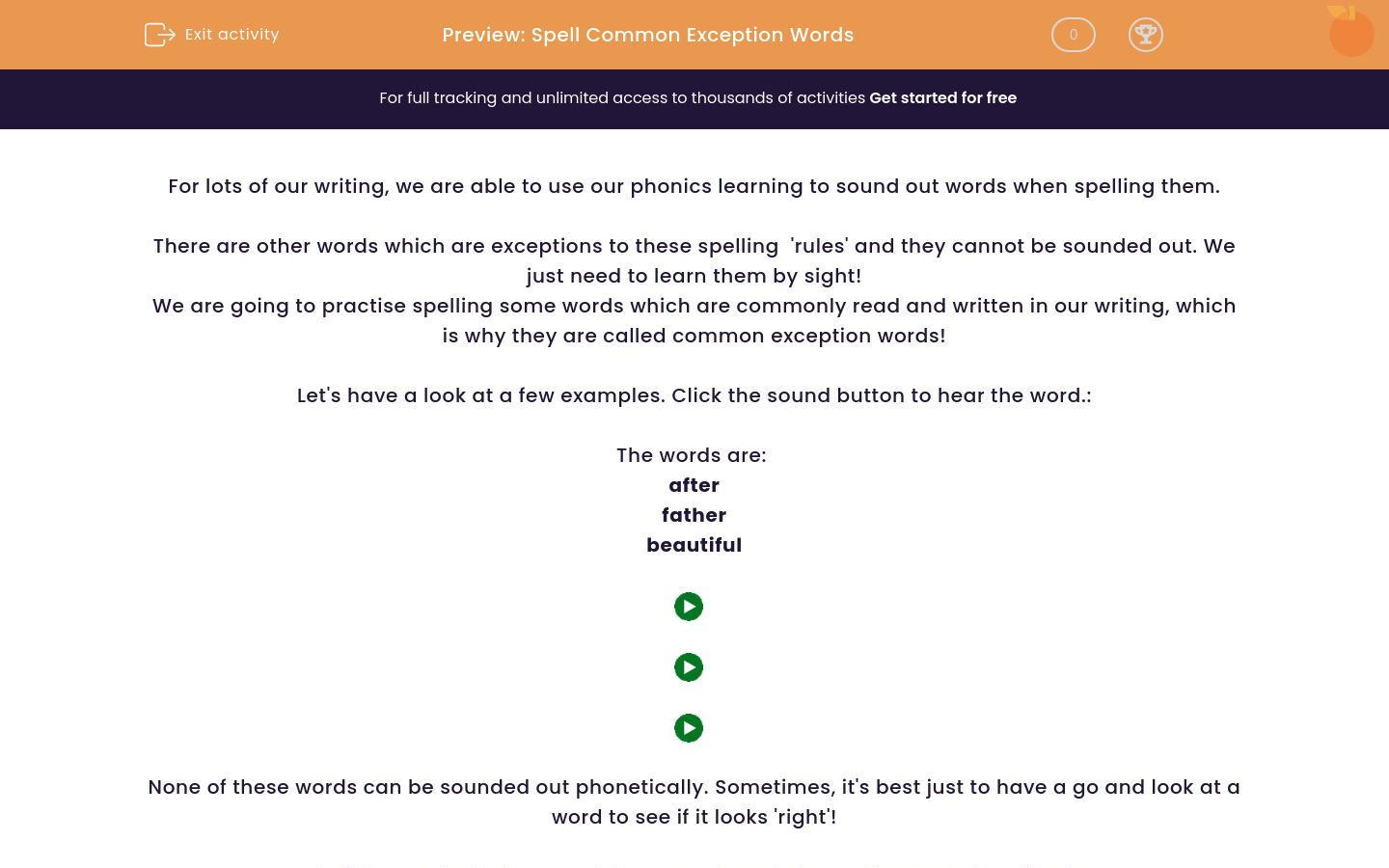 Spell Common Exception Words Worksheet - EdPlace