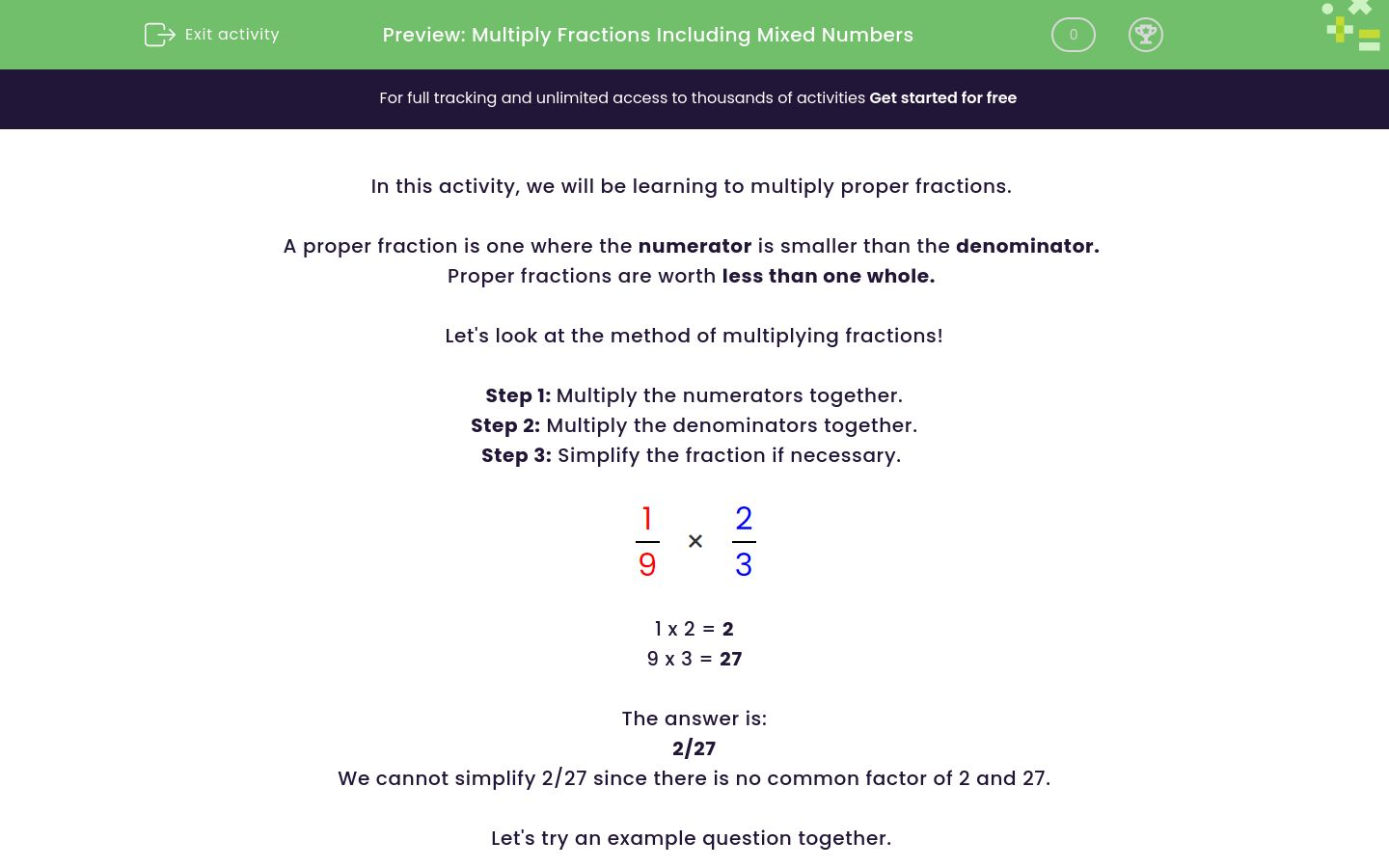 Multiply Fractions Including Mixed Numbers Worksheet - EdPlace