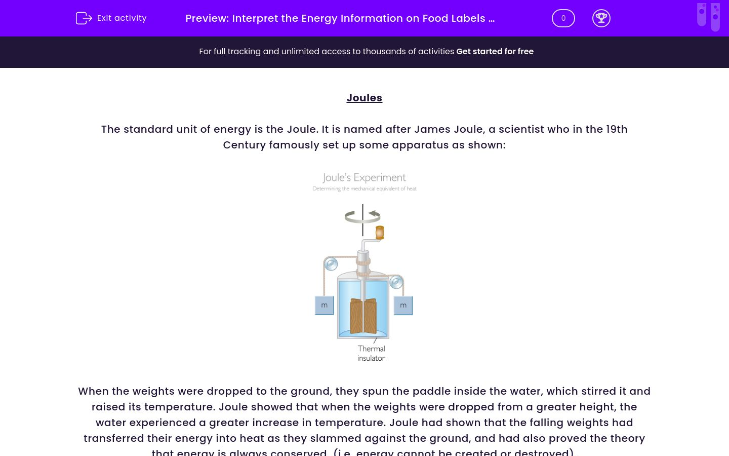 Interpret the Energy Information on Food Labels and Use Different Units ...
