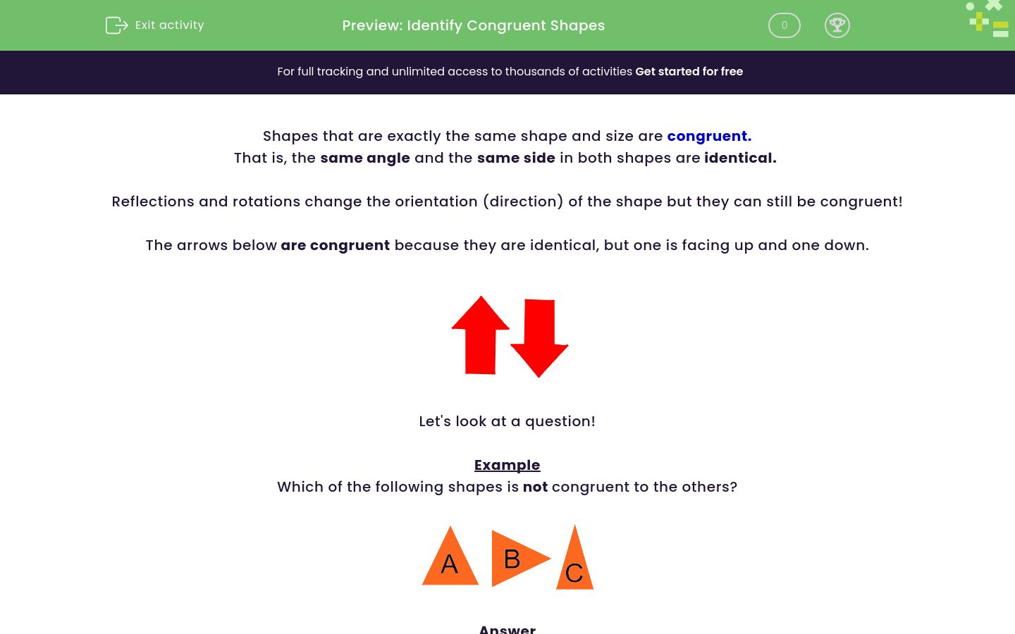Identify Congruent Shapes Worksheet - EdPlace