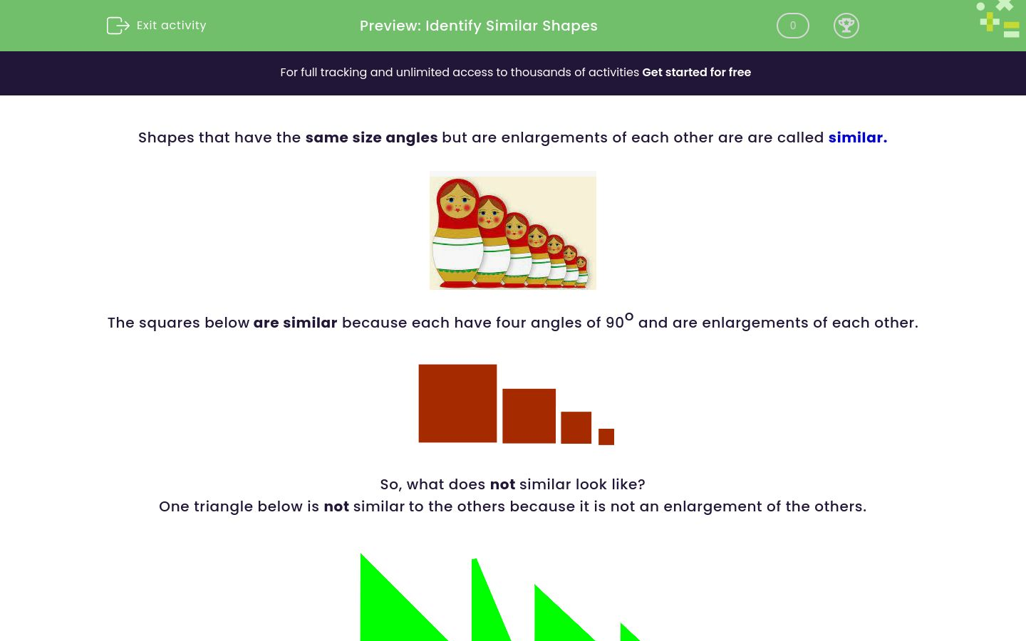 Identify Similar Shapes Worksheet - EdPlace