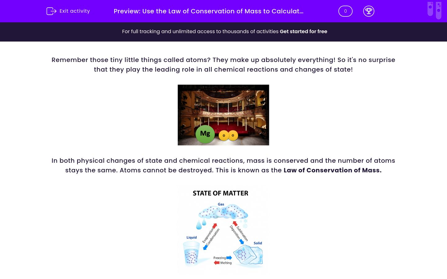 Use the Law of Conservation of Mass to Calculate Reactants and Products ...