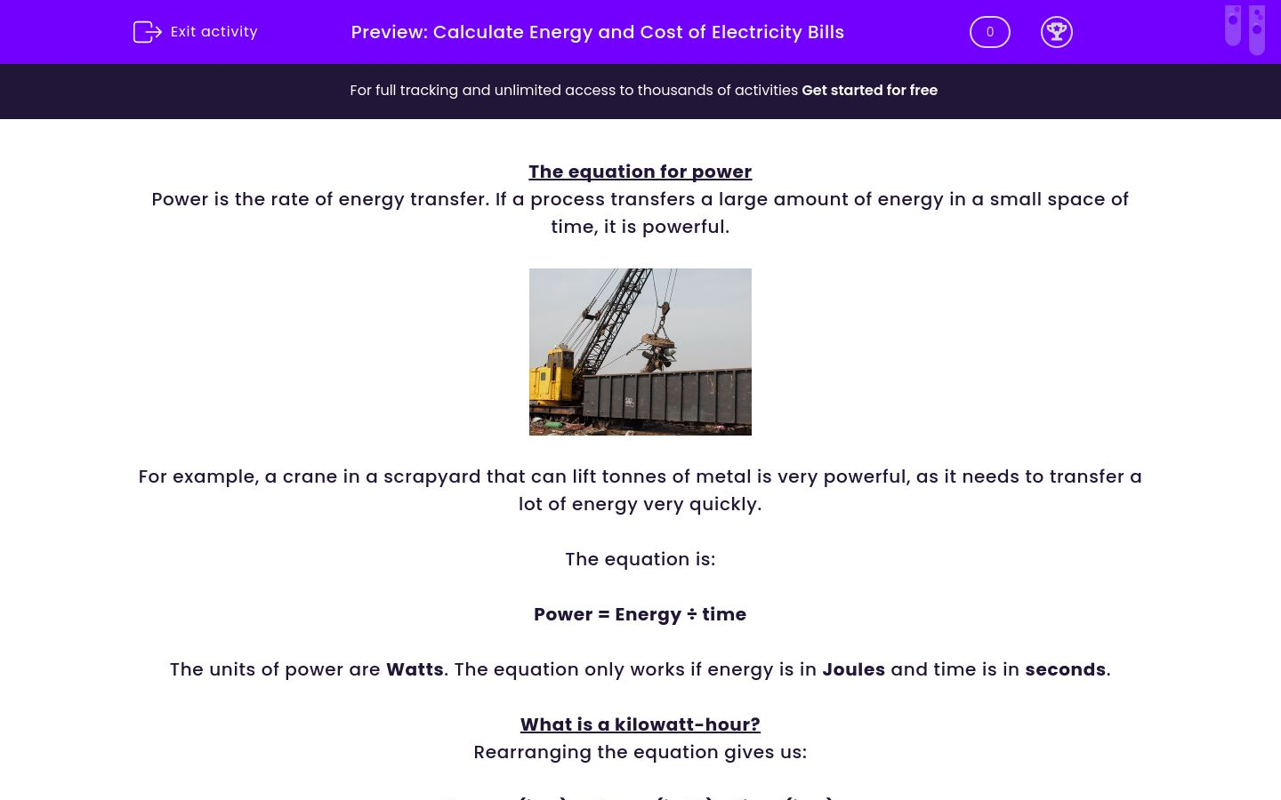 Calculate Energy and Cost of Electricity Bills Worksheet - EdPlace