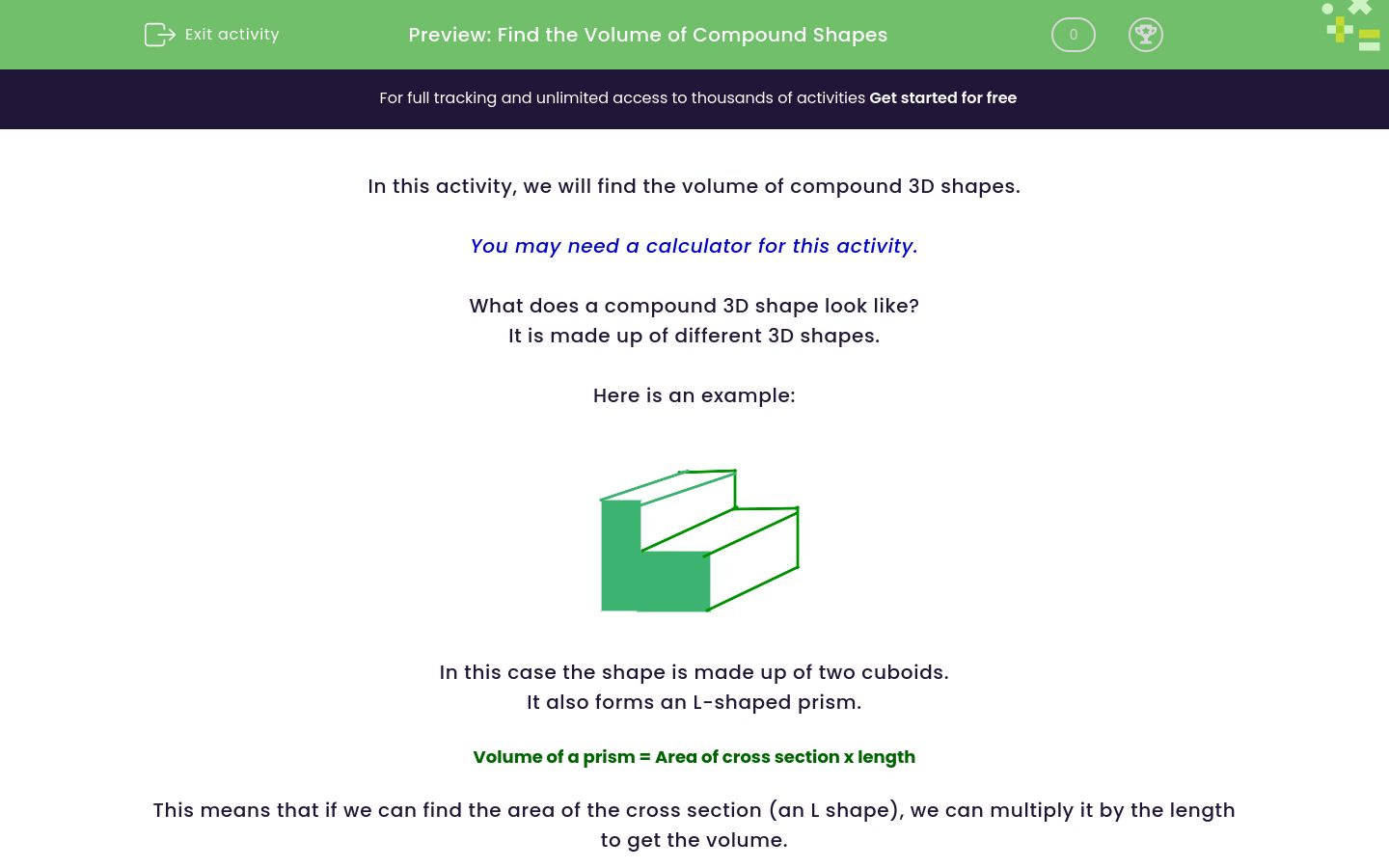 Find the Volume of Compound Shapes Worksheet - EdPlace