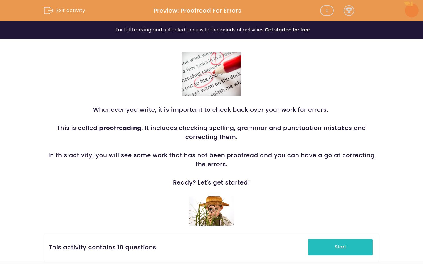 Proofread For Errors Worksheet - EdPlace