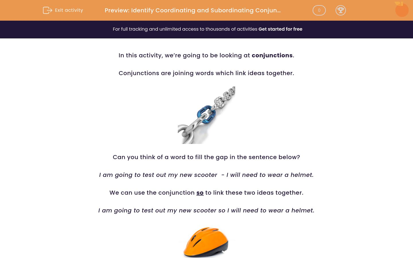 Identify Coordinating and Subordinating Conjunctions Worksheet - EdPlace