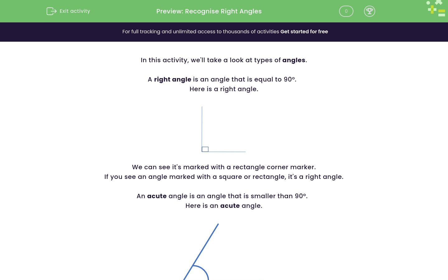 Recognise Right Angles Worksheet - EdPlace