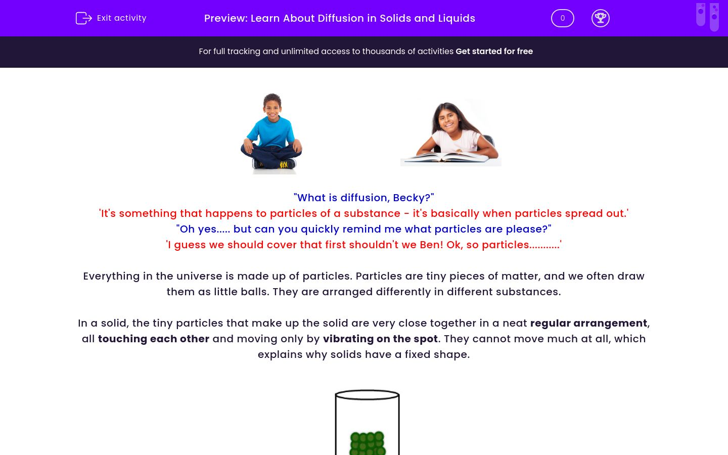 Learn About Diffusion in Solids and Liquids Worksheet - EdPlace