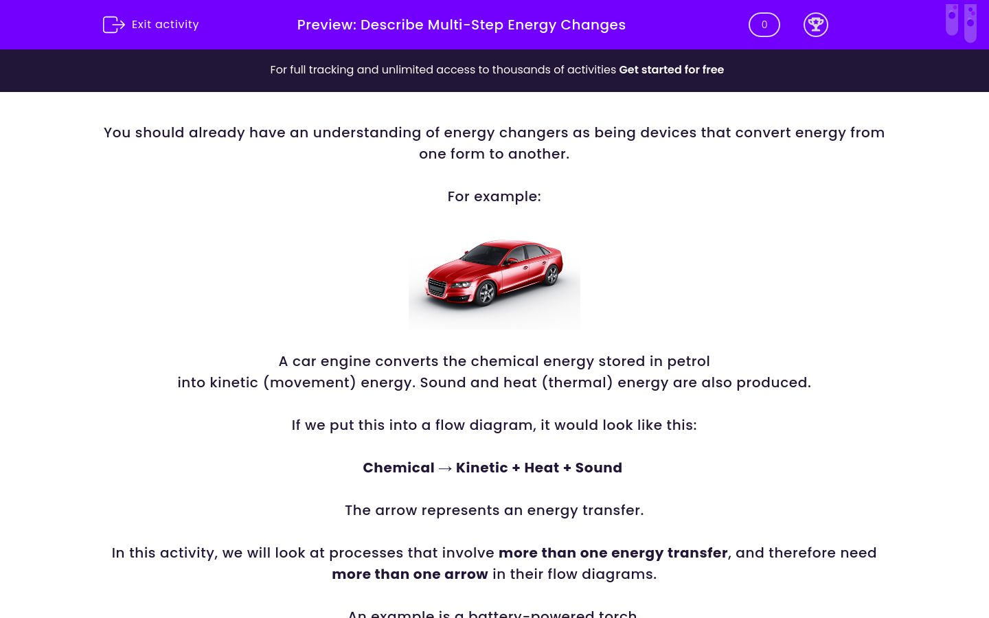 Describe Multi-Step Energy Changes Worksheet - EdPlace
