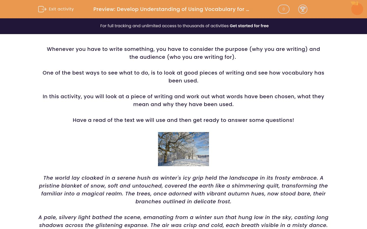 Develop Understanding of Using Vocabulary for a Specific Purpose ...