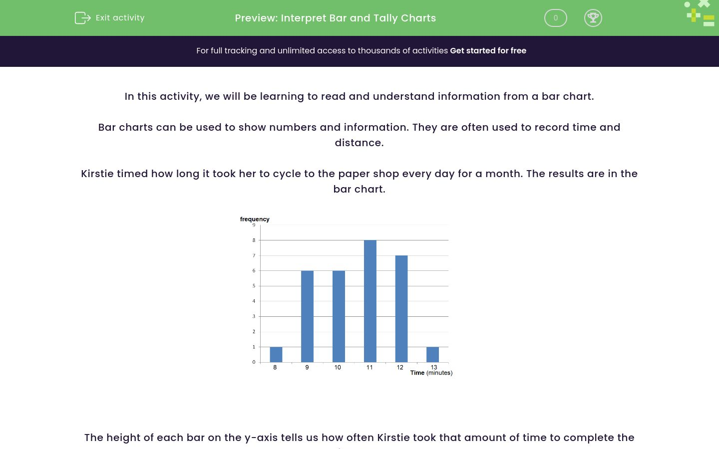 Interpret Bar and Tally Charts Worksheet - EdPlace
