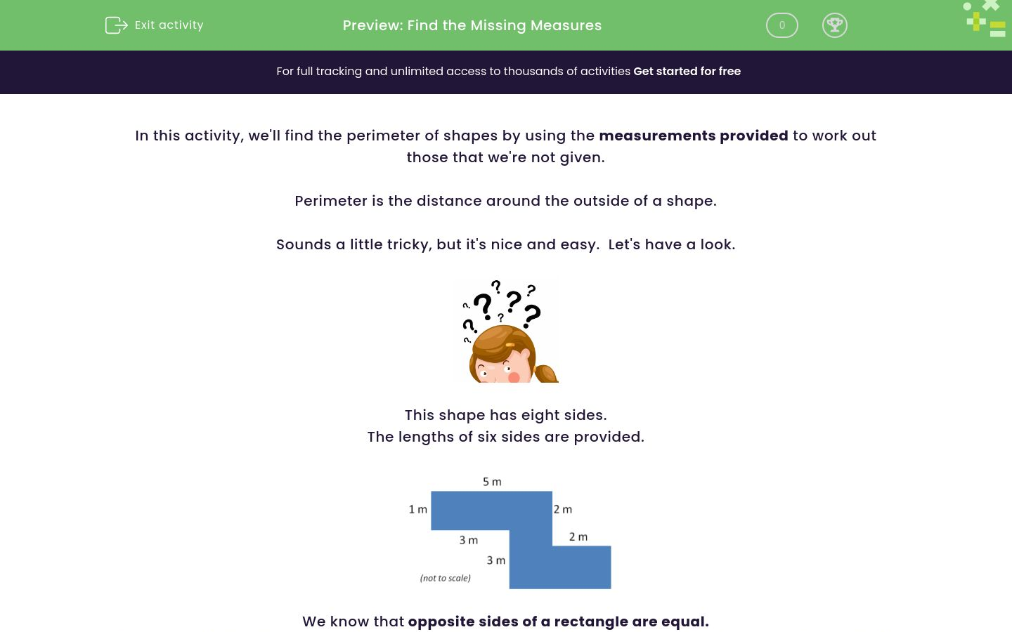 Find the Missing Measures Worksheet - EdPlace