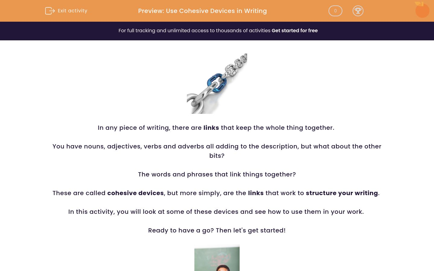 Use Cohesive Devices in Writing Worksheet - EdPlace
