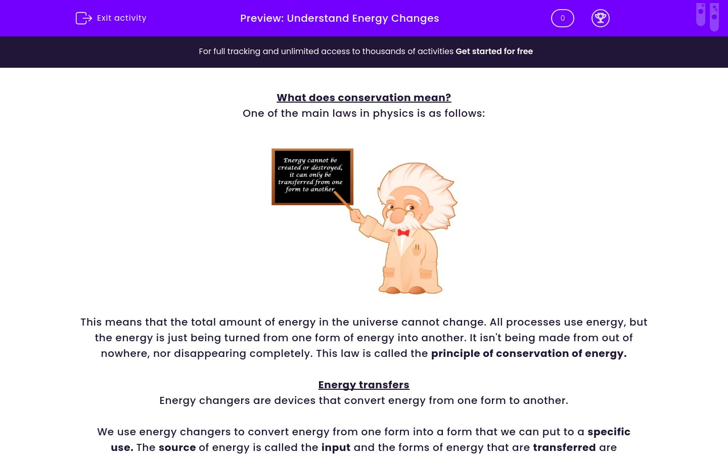 Understand Energy Changes Worksheet - EdPlace