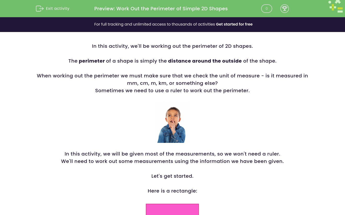 Work Out the Perimeter of Simple 2D Shapes Worksheet - EdPlace