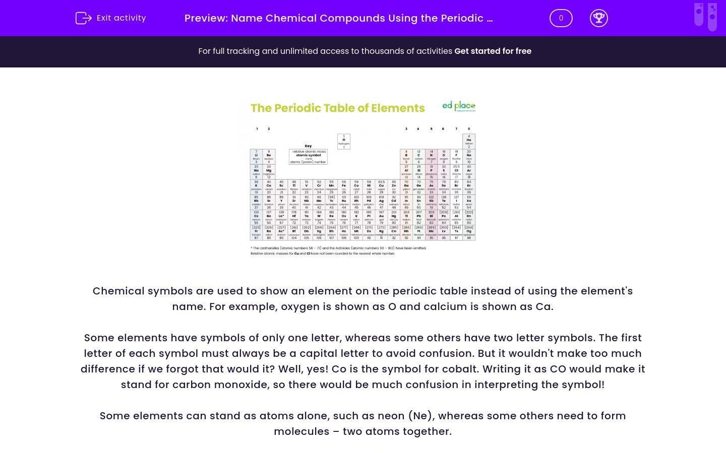 Name Chemical Compounds Using the Periodic Table Worksheet - EdPlace