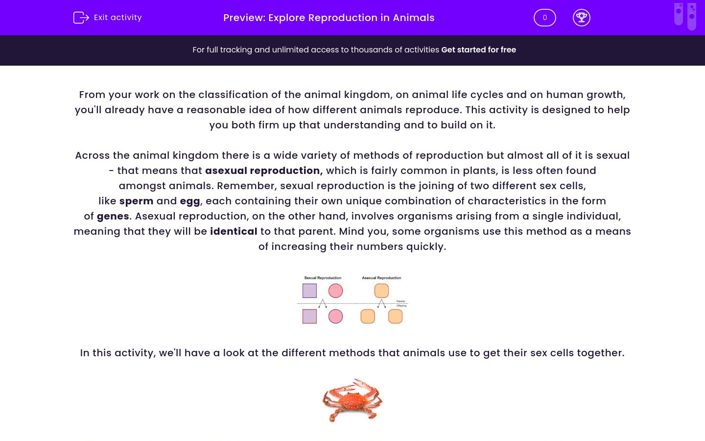 Explore Reproduction in Animals Worksheet - EdPlace