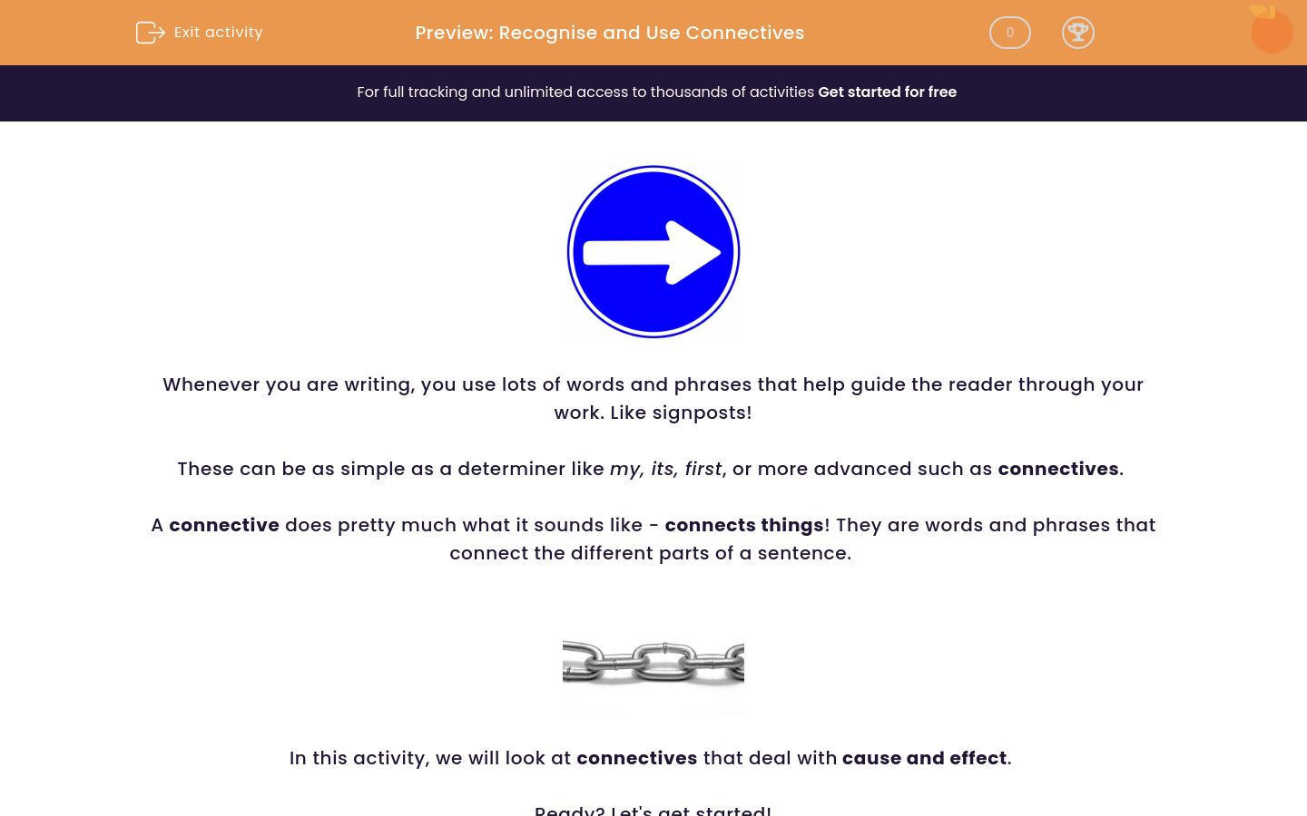 Recognise and Use Connectives Worksheet - EdPlace