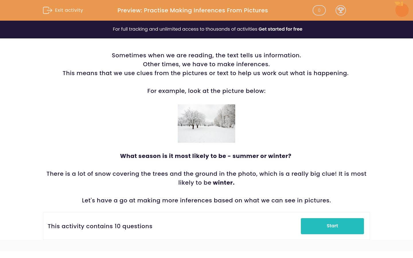 Practise Making Inferences From Pictures Worksheet - EdPlace