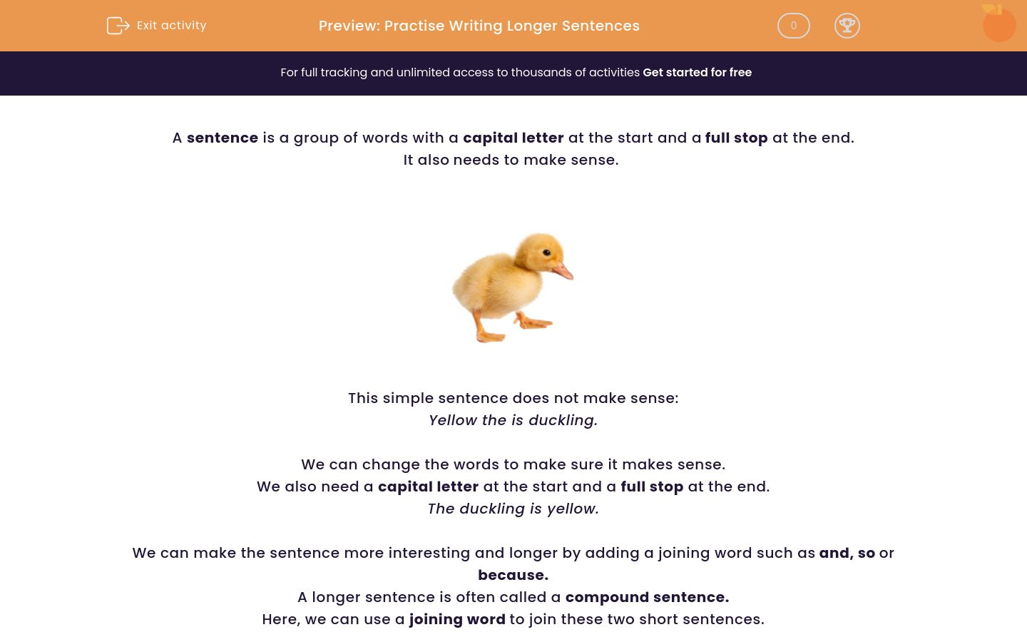 Practise Writing Longer Sentences Worksheet - EdPlace