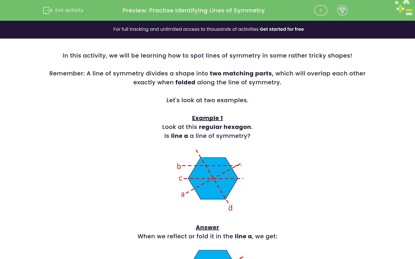 Practise Identifying Lines of Symmetry Worksheet - EdPlace
