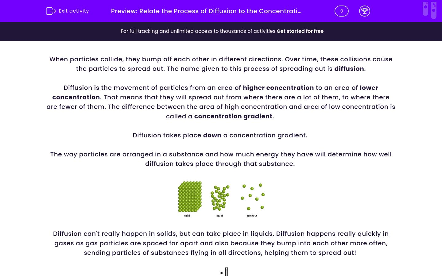 Relate the Process of Diffusion to the Concentration of Particles ...