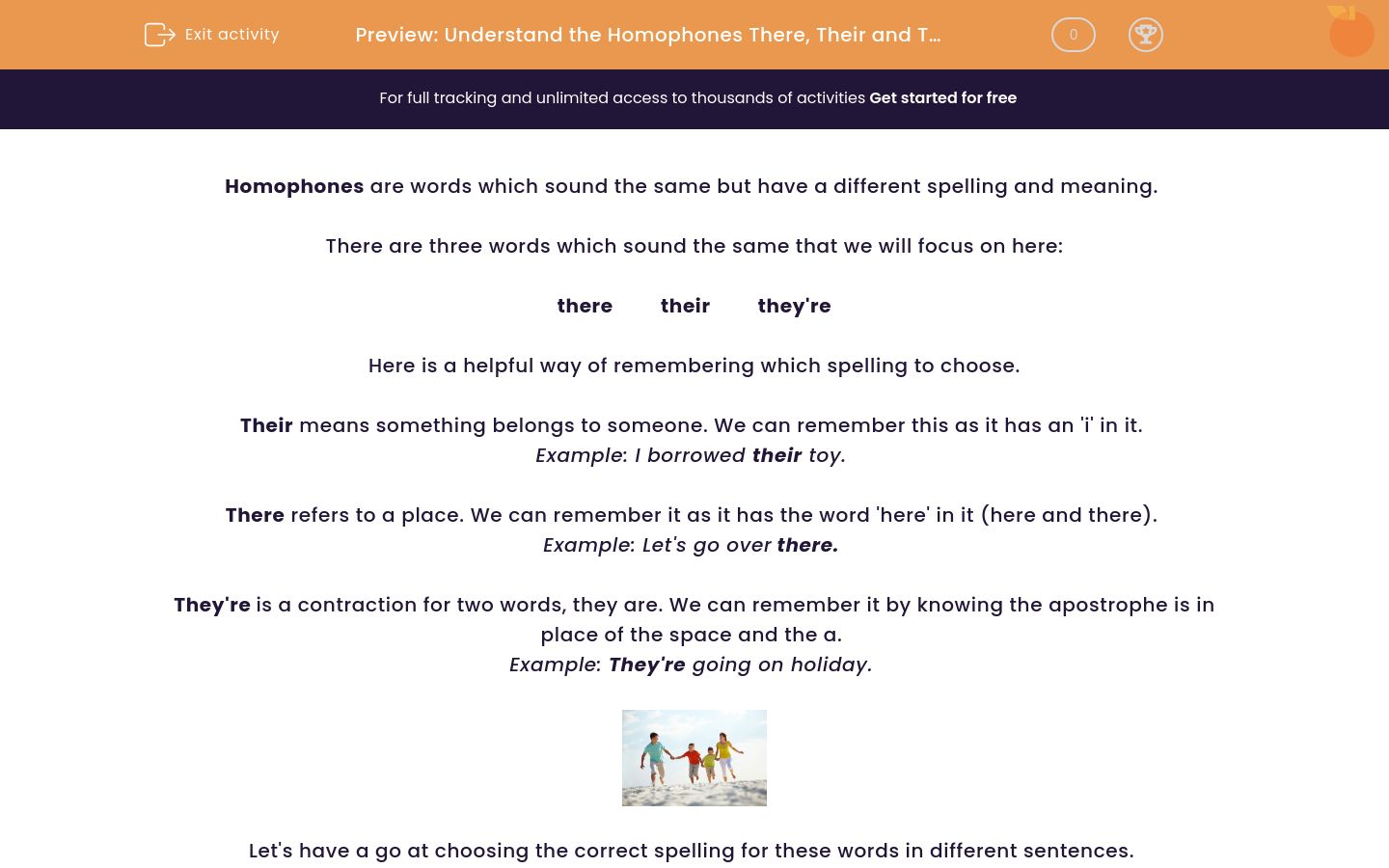 Understand the Homophones There, Their and They're Worksheet - EdPlace