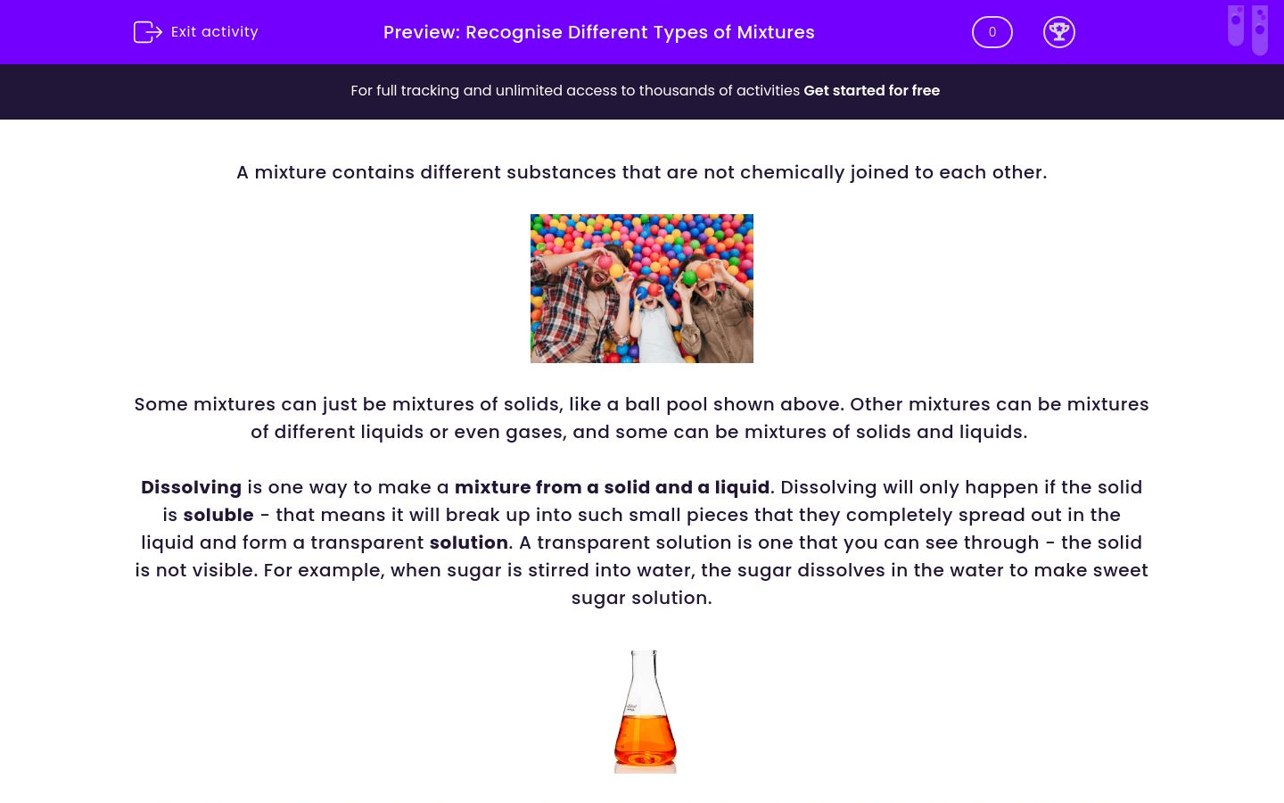 Recognise Different Types of Mixtures Worksheet - EdPlace