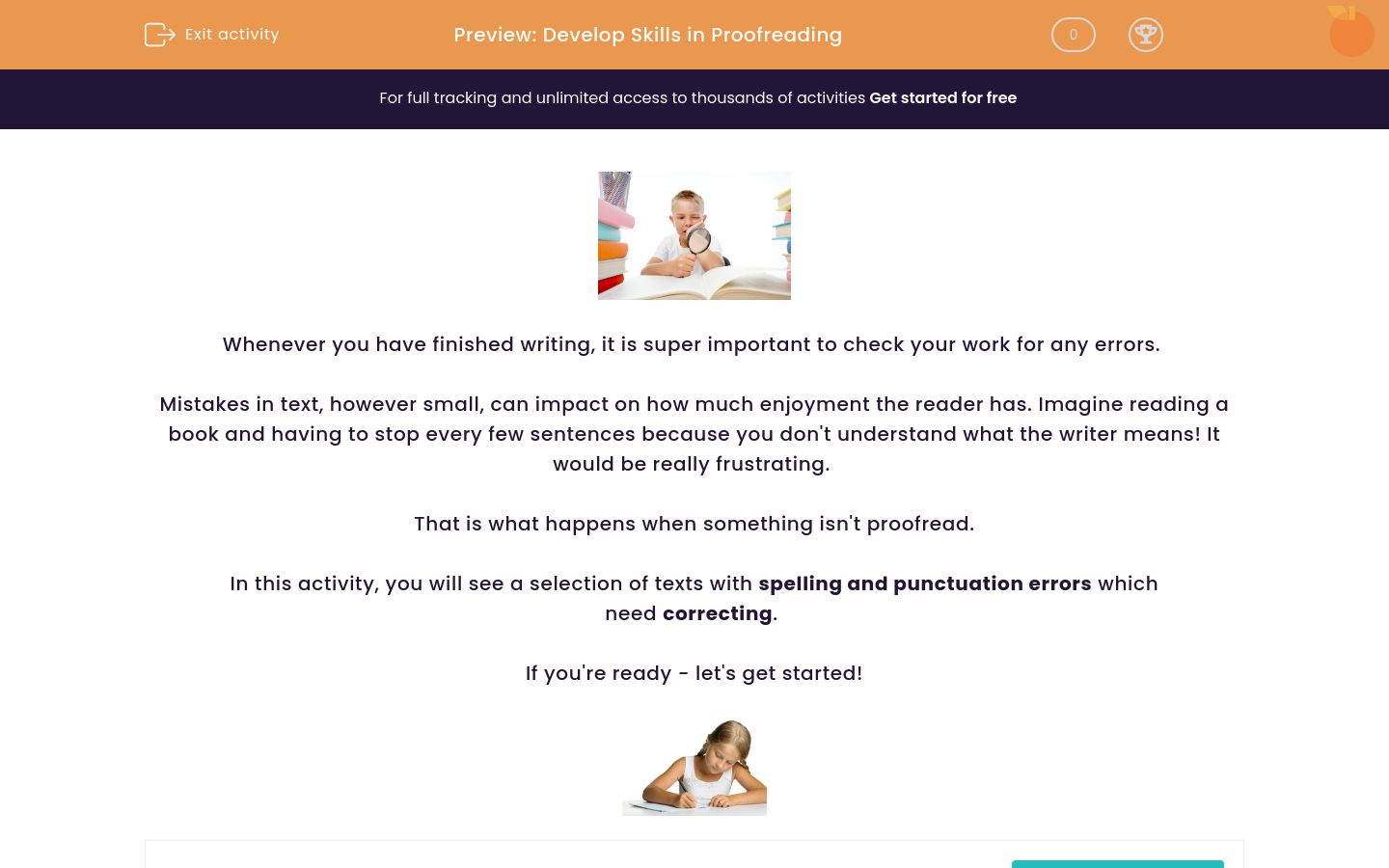 Develop Skills in Proofreading Worksheet - EdPlace