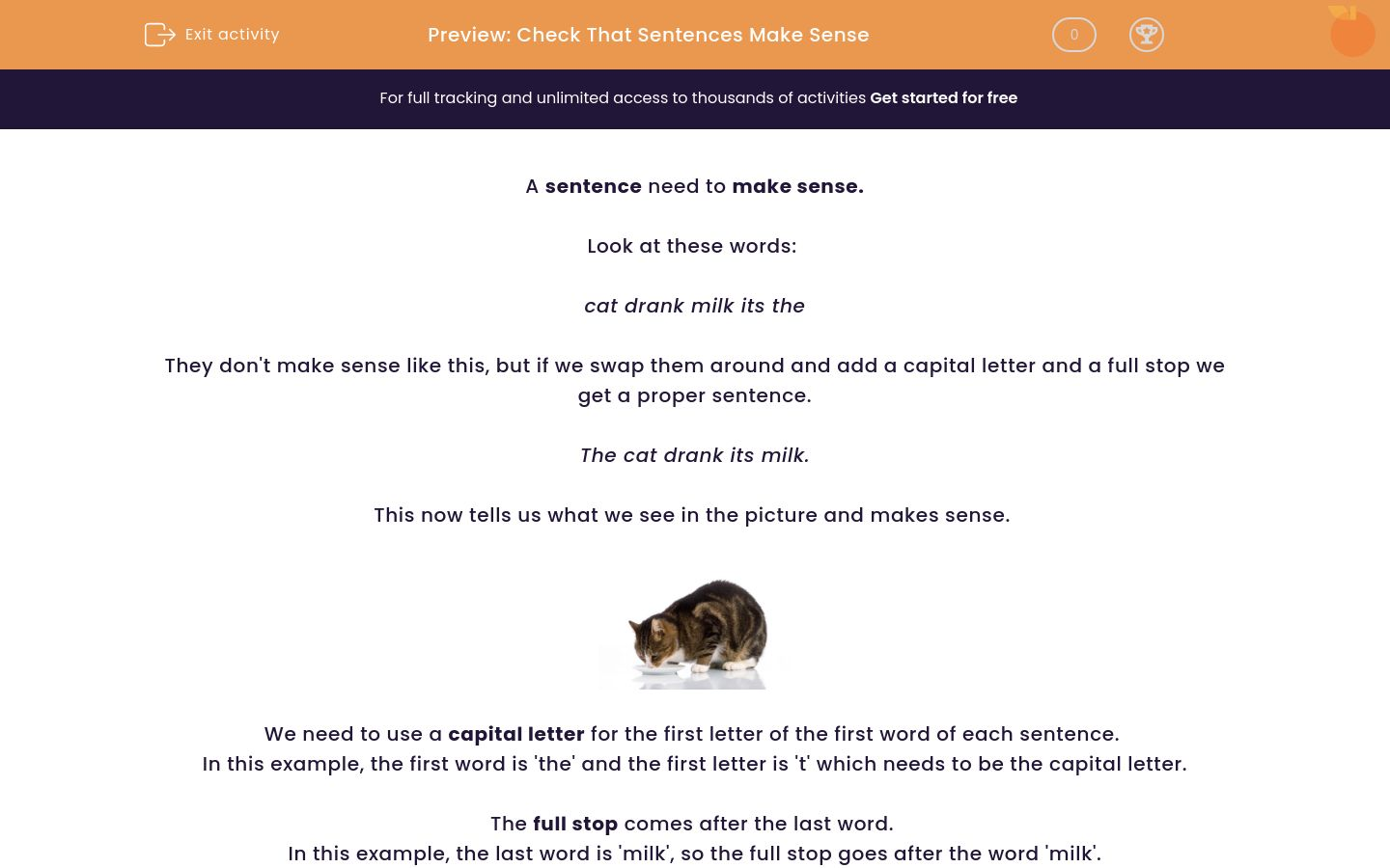 Check That Sentences Make Sense Worksheet - EdPlace
