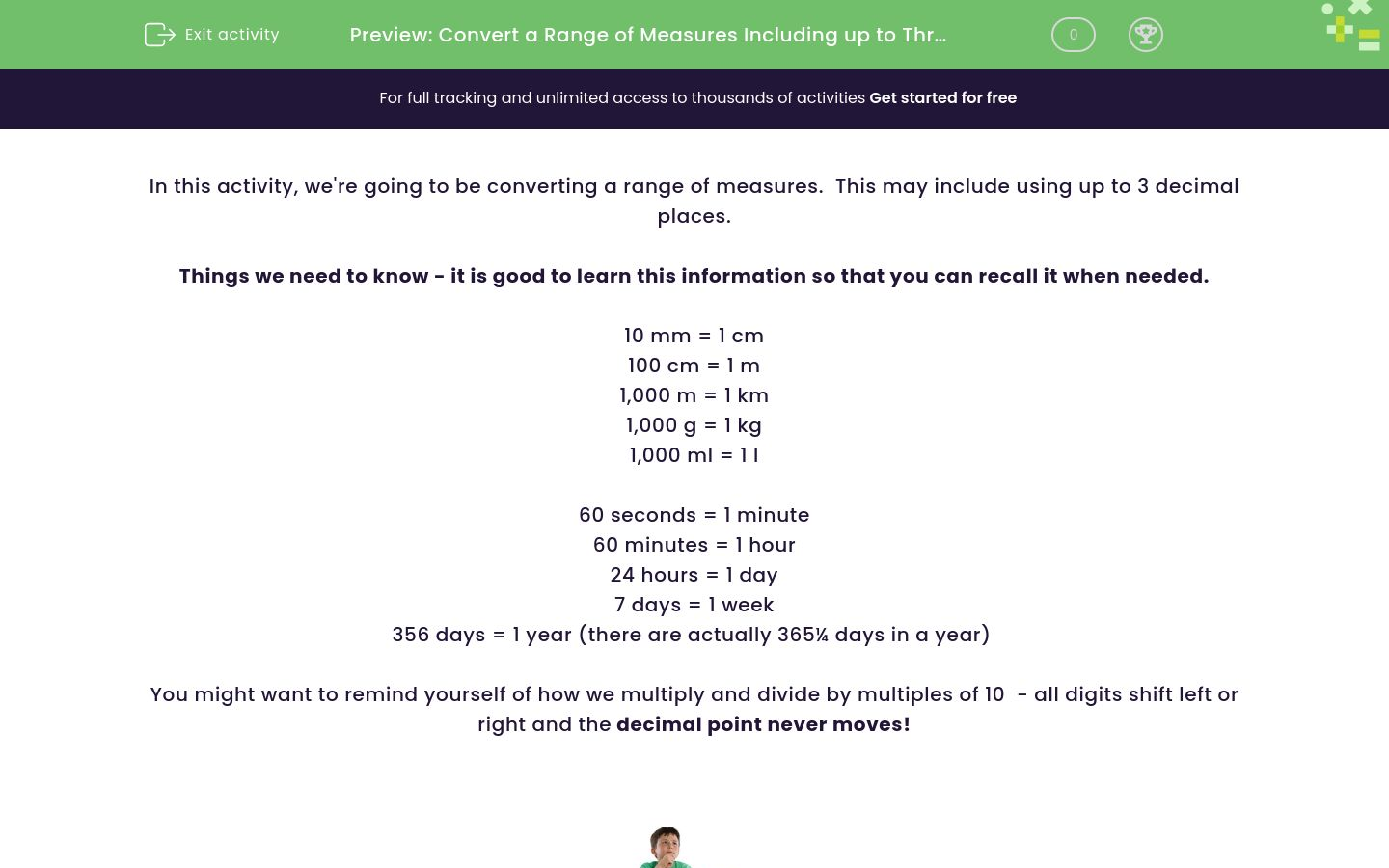 Convert a Range of Measures Including up to Three Decimal Places ...