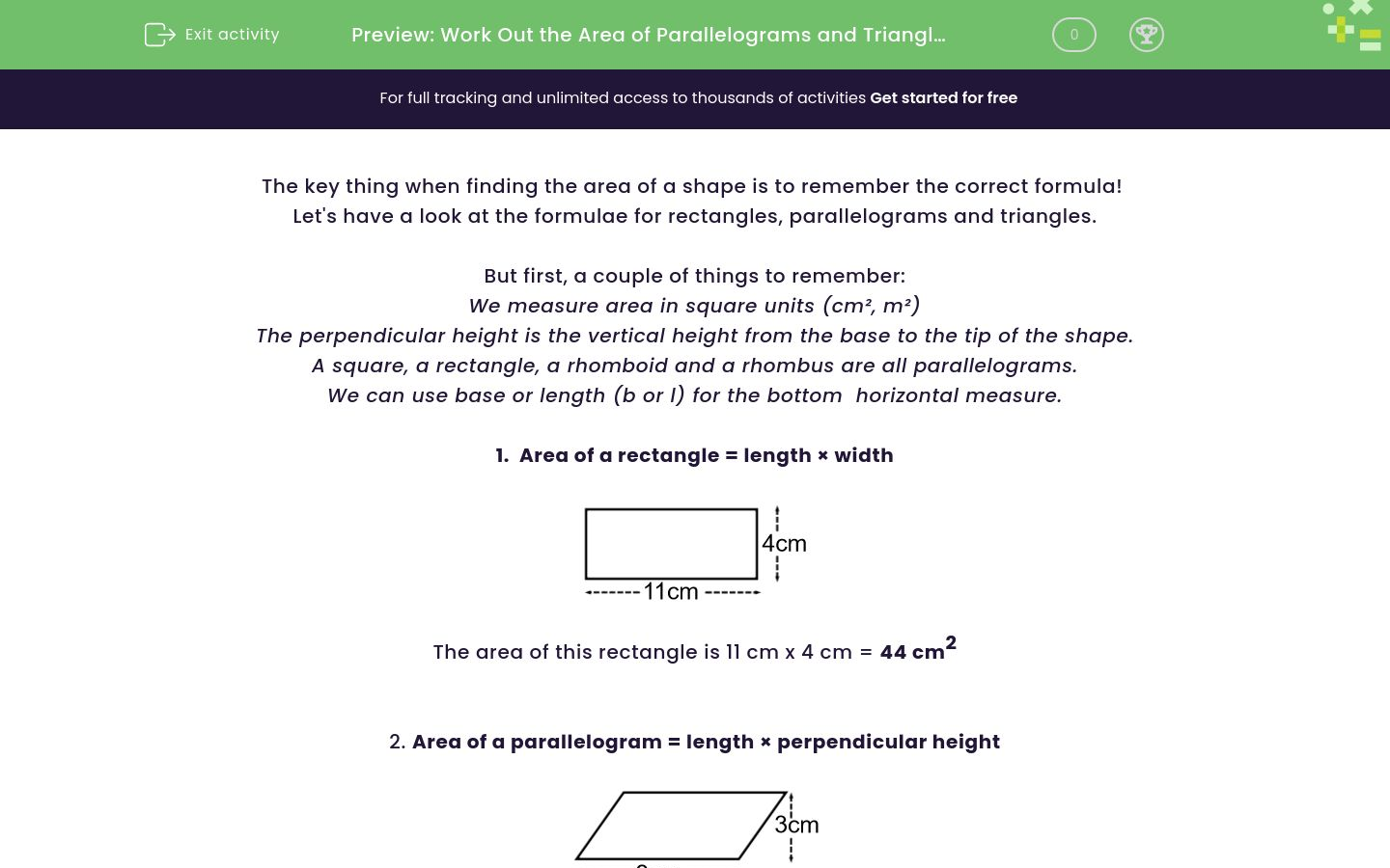 Work Out the Area of Parallelograms and Triangles Worksheet - EdPlace